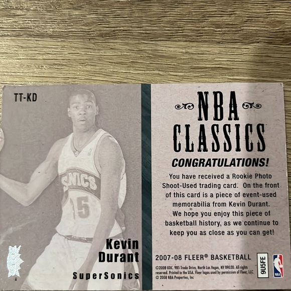 Games | Kevin Durant Fleer Rookie Card Authentic | Poshmark